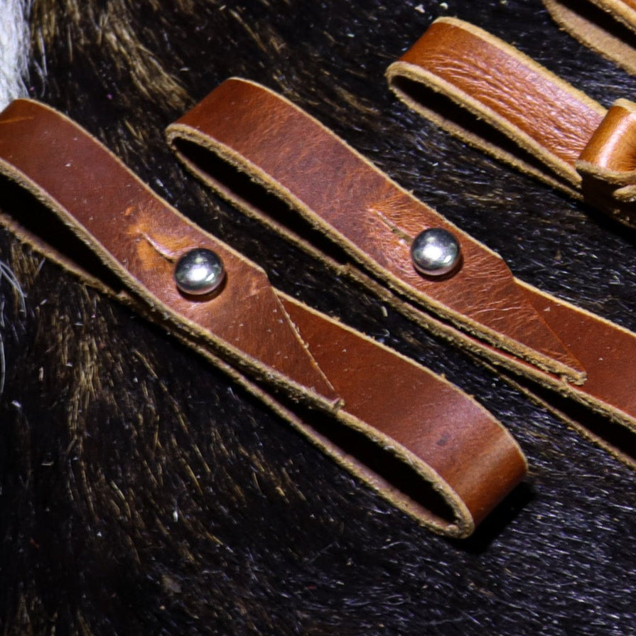Leather Bit Connectors for Romel Reins – Loncey Johnson Saddles